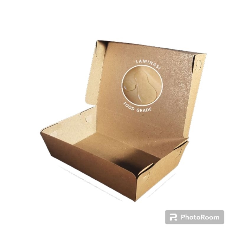 Jual Paper Lunch Box ukuran M || Kotak Nasi - Kotak kemasan makanan ...