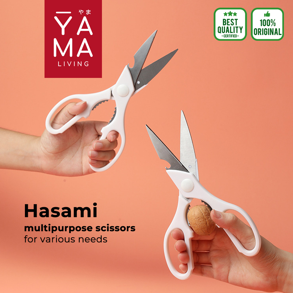 Jual YAMA HASAMI White Kitchen Scissors Gunting Dapur Putih Multifungsi ...