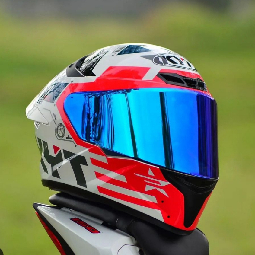 Jual Helm KYT TTC TT-Course Fuselage Red / Matt Yellow Paket Ganteng ...