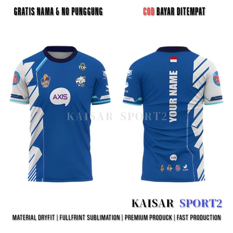 Jual Jersey EVOS Biru New 2023 MPL Season 11 Fullfrint Gratis Nama ...