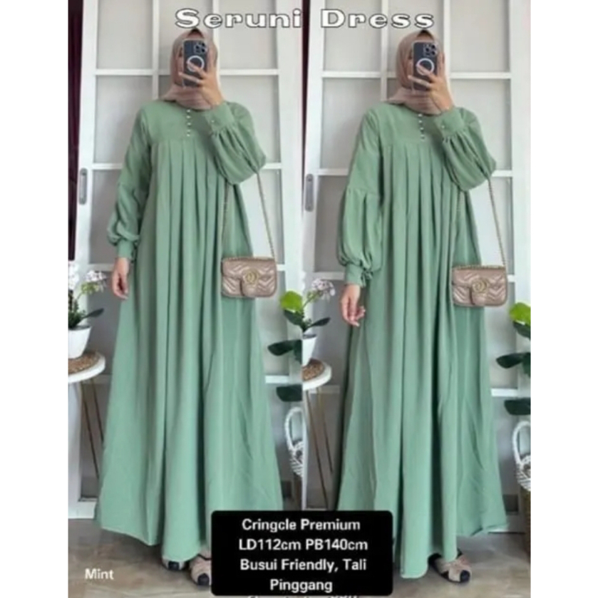 Jual SERUNI DRESS WANITA KEKINIAN/GAMIS DRESS SERUNI TERBARU | Shopee ...