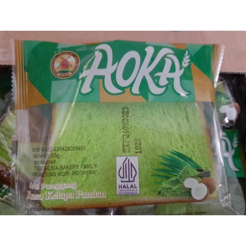Jual Roti Aoka Roti Selai Panggang Rasa Kelapa Pandan Varian Terbaru ...
