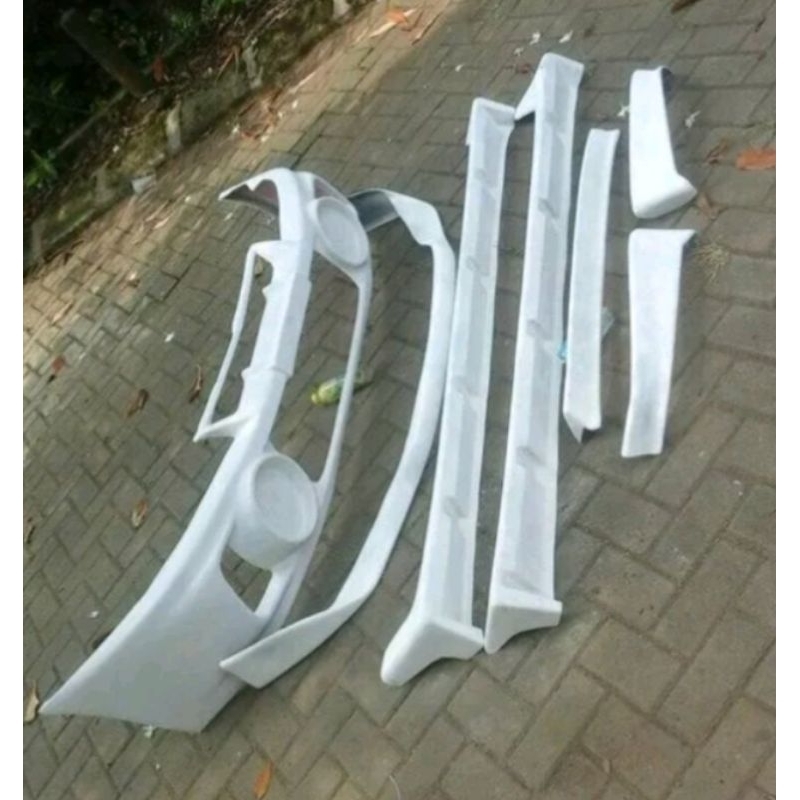 Jual Bodykit full bumper lancer evo 4 ck4 1997 1998 1999 2000 (7pcs) fiber | Shopee Indonesia