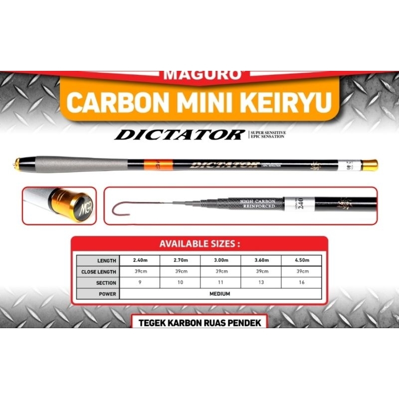 Jual TEGEK CARBON MINI MAGURO DICTATOR | Shopee Indonesia