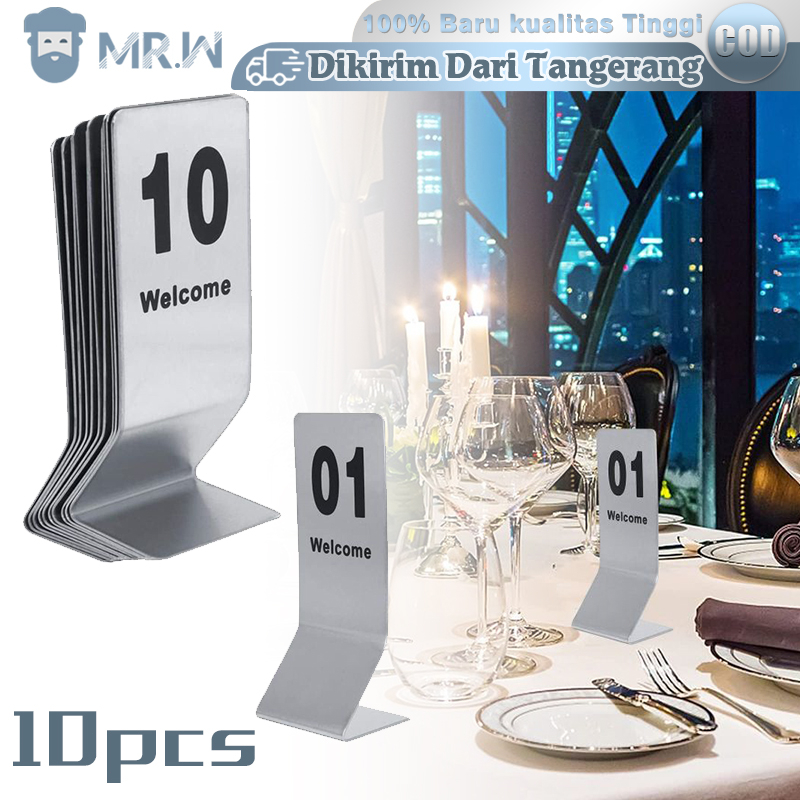 Jual Nomor 1-10 Nomer Meja Cafe 10pcs Nomor Meja Stainless Nomor Meja Penanda Meja Cafe | Shopee ...