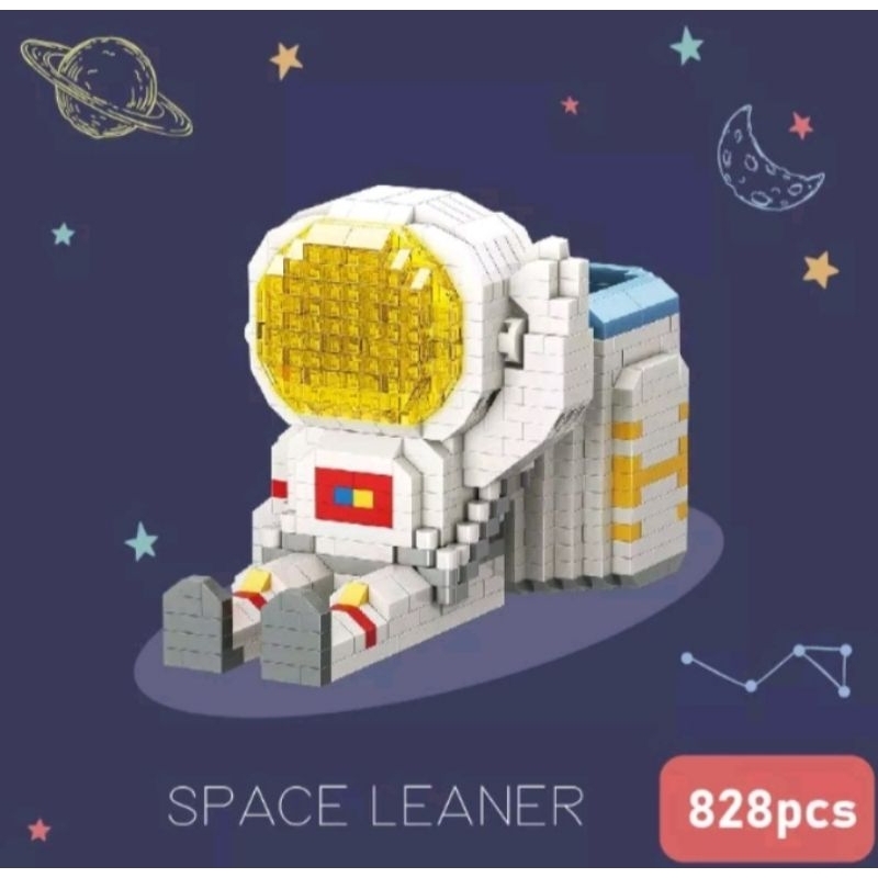 Jual diy mini lego nano pen & phone holder astronaut 828 pcs mainan ...