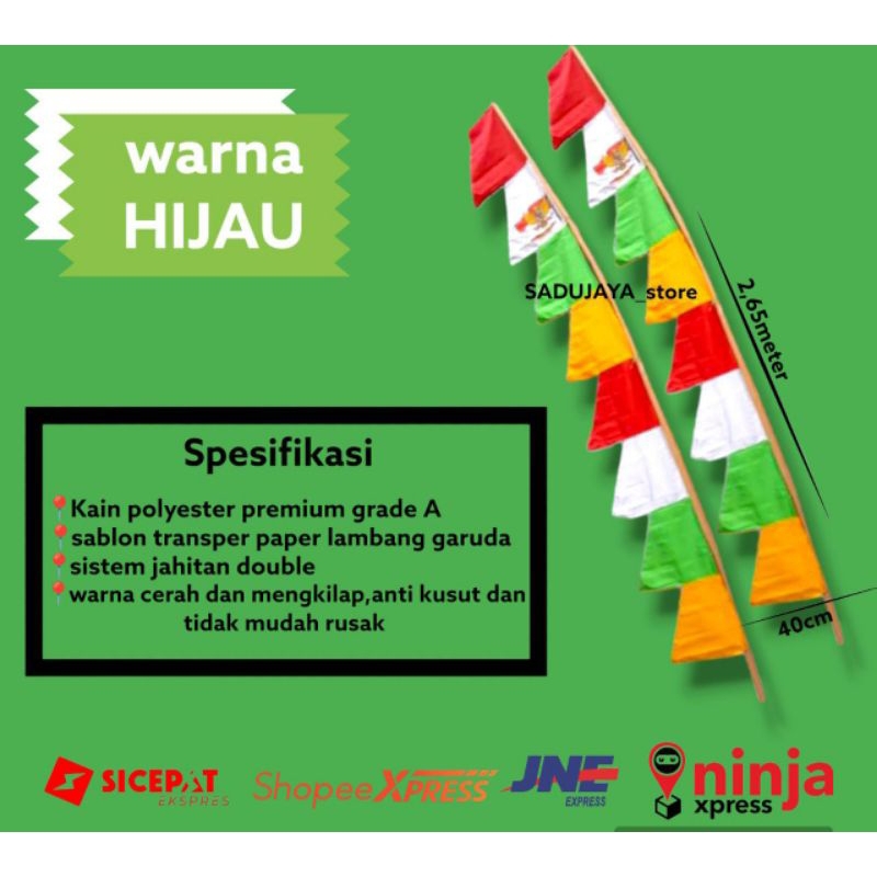 Jual BENDERA UMBUL UMBUL WARNA WARNI/BENDERA UMBUL UMBUL ISI 10 PCS/BENDERA MERAH PUTIH | Shopee ...