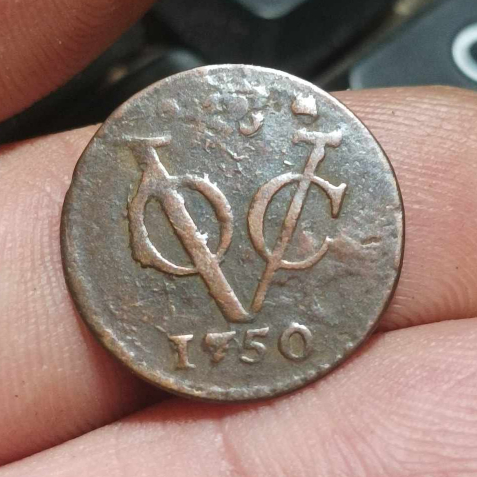 Jual A4238 Koin Kuno VOC 1/2 Duit Tahun 1750Provinsi Holland Asli Ready ...