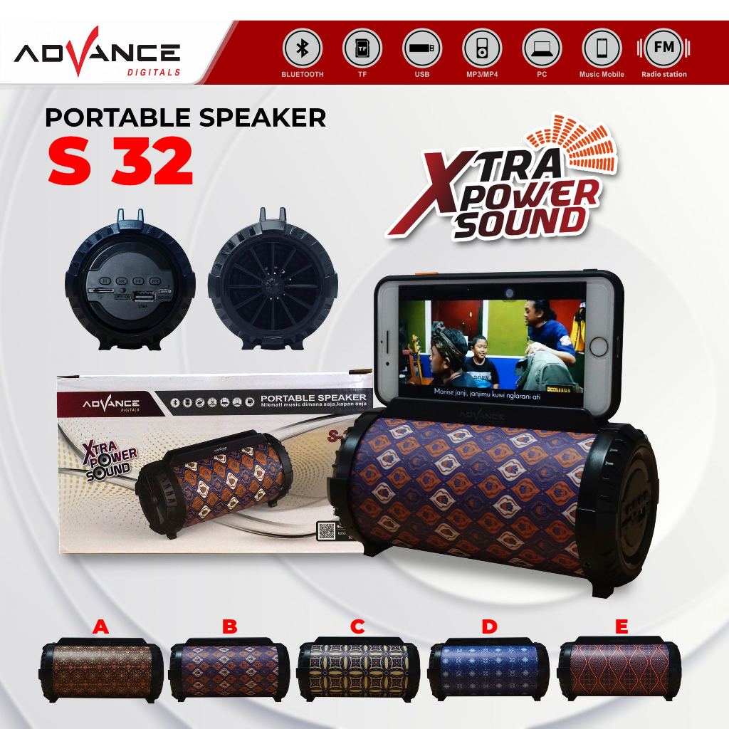 Jual Wireless Bluetooth Speaker Advance S32 Original Musik Box | Shopee Indonesia