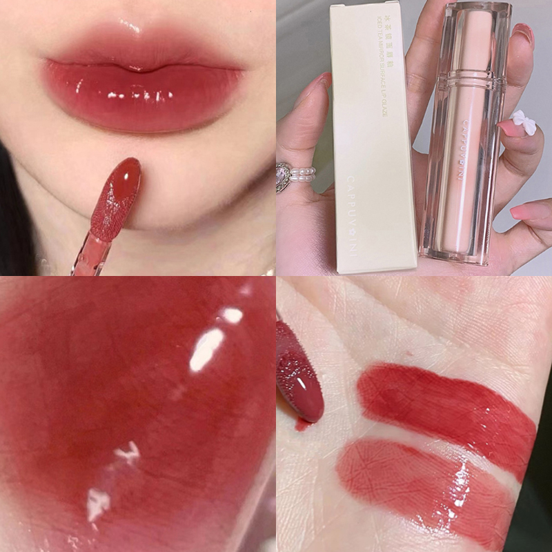 Jual COD&Ready CAPPUVINI Lip Gloss Iced Tea Jelly Tint Lipstik Glossy ...