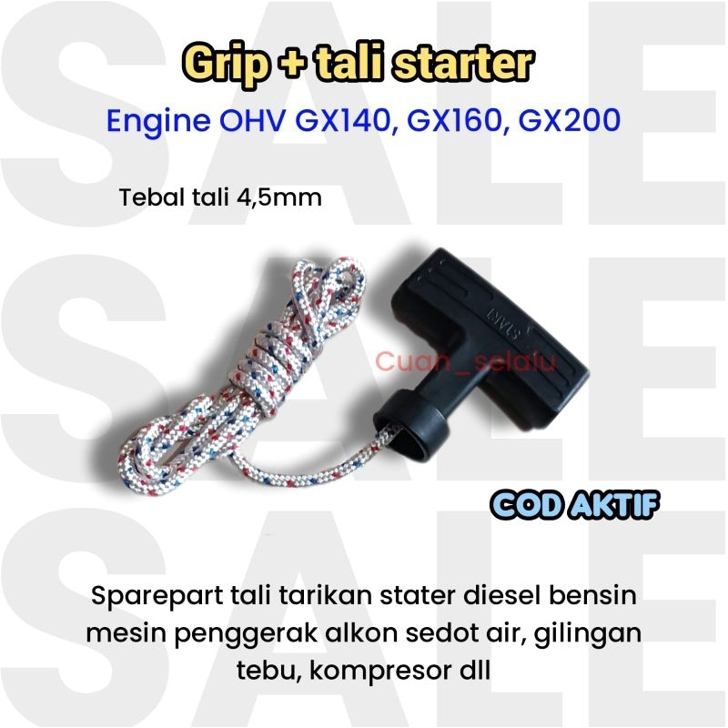 Jual Grip tali tarikan starter engine GX160 GX200 diesel penggerak alkon sedot air, gilingan ...