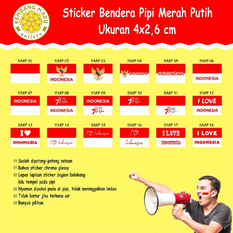 Jual Sticker Pipi Merah Putih | Shopee Indonesia