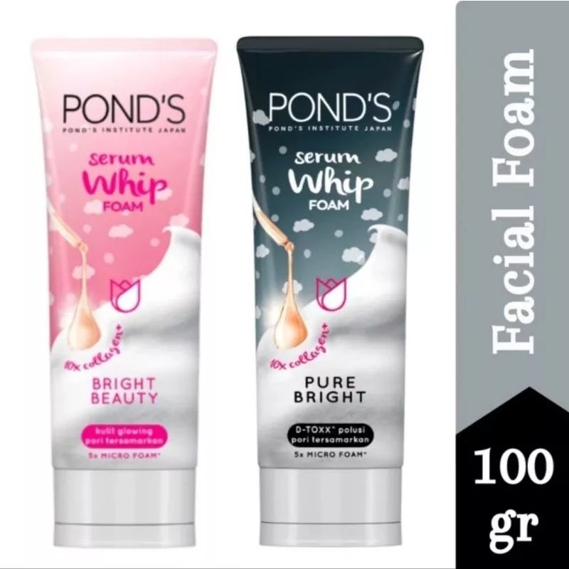 Jual Ponds Serum Whip Facial Foam Bright Beauty 100G | Shopee Indonesia