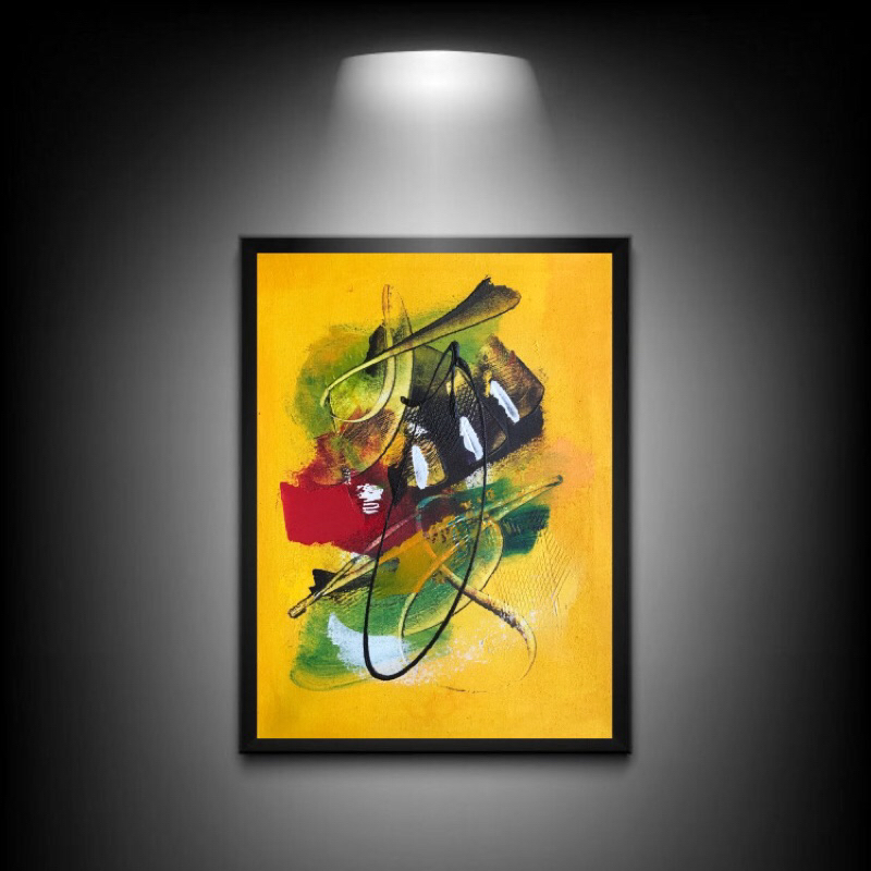 Jual Lukisan Abstrak, Lukisan Astetik, Lukisan Kanvas, Hiasan Dinding Ukuran 100% Buatan Tangan ...