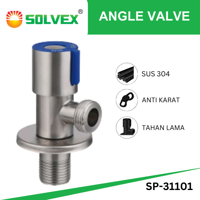 Jual SOLVEX Stop Kran Single Stainless SUS 304 Stop Kran Air SP-31101 ...