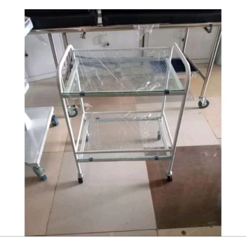 Jual Troli Instrument 2 Susun | Trolley 2 Laci Troly 3 Rak | Meja Medis ...