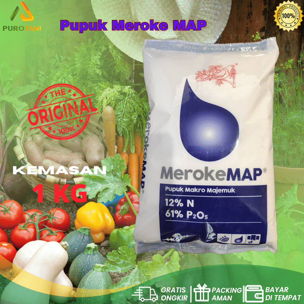 Jual Pupuk Meroke MAP Kemasan Original Pack 1 Kilogram Makro Majemuk ...