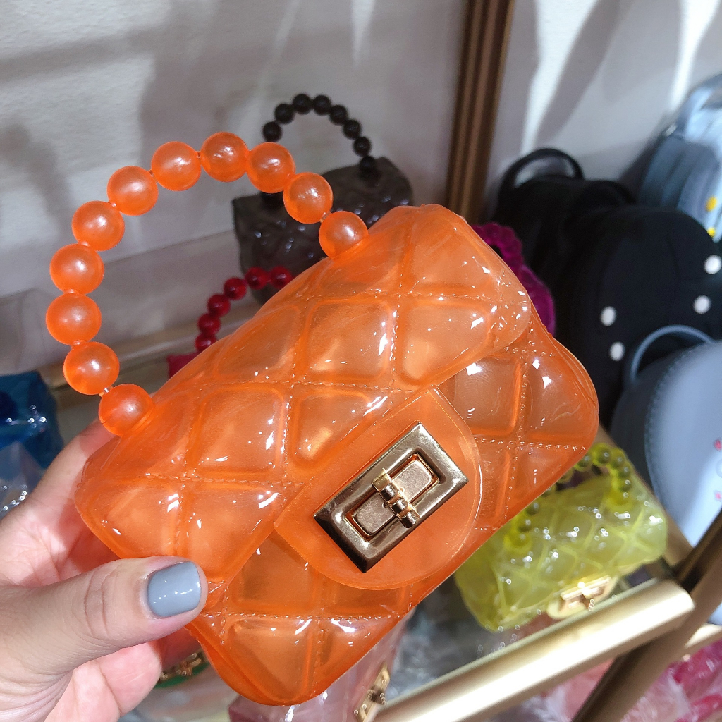 Jual COD - T5640 Tas Jelly Glossy Mini Boneka Anak / Jelly Bag Mutiara ...
