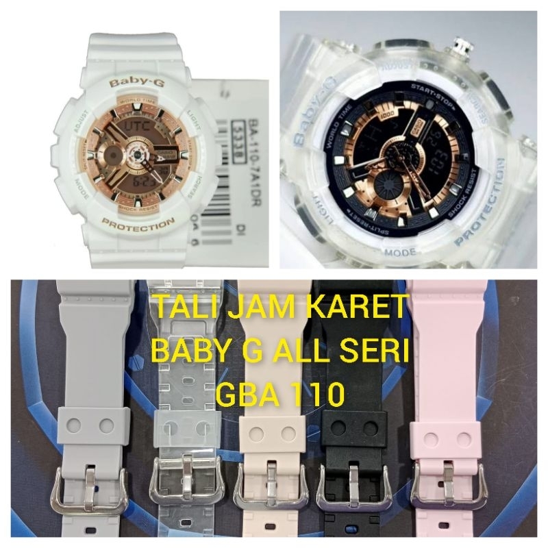 Jual TALI JAM TANGAN KARET CASIO BABY G All SERI BA 110/Gba 111 | Shopee Indonesia