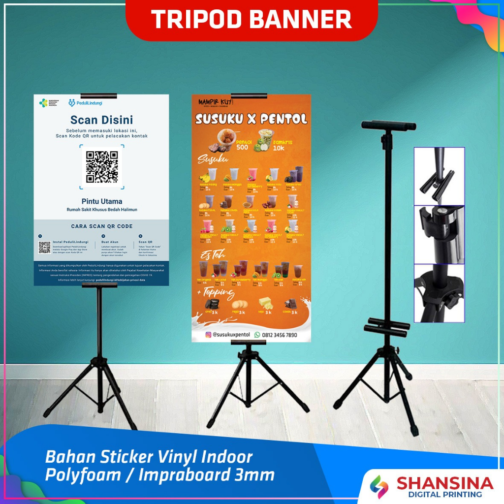 Jual TRIPOD STAND BANNER / TRIPOD POSTER 1 SISI / 2 SISI PART 2 ...