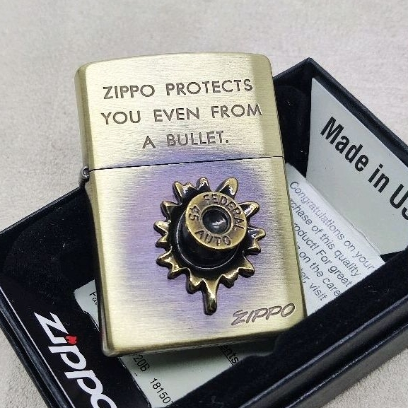 Jual Zippo Japan Bullet Gold Emblem Original | Shopee Indonesia