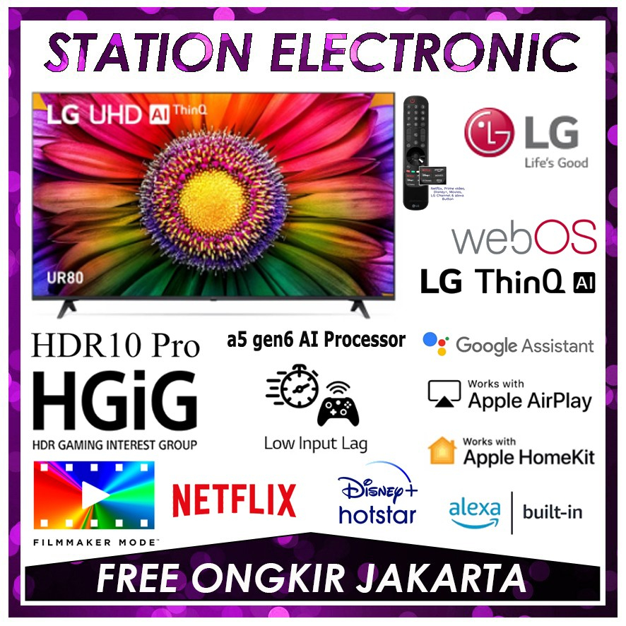 Jual LG 50UR8050 4K Smart UHD AI ThinQ® TV 50 Inch 50UR8050PSB | Shopee Indonesia