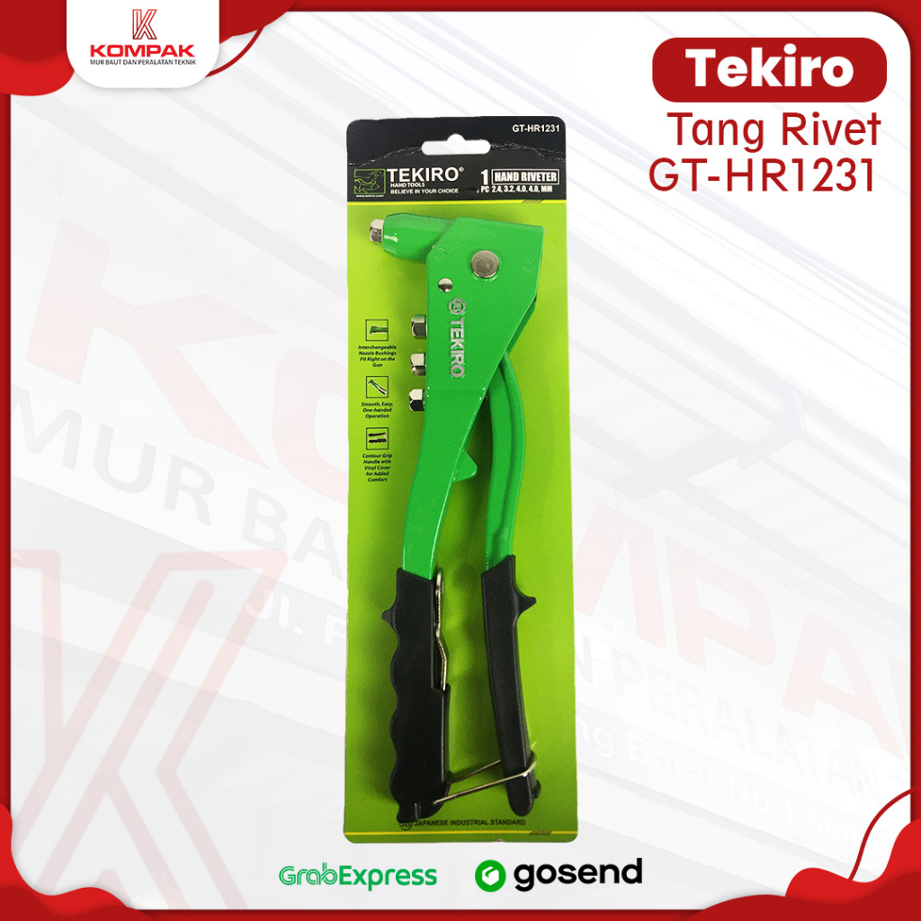 Jual TEKIRO Tang Rivet 10" Hijau (2,4-4,8 mm) / Hand Riverter 10 / Tang ...