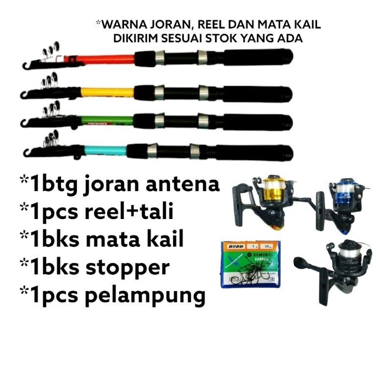 Jual Set Murah Joran Pancing Set 150/180/210 dan Reel Pancing Murah ...