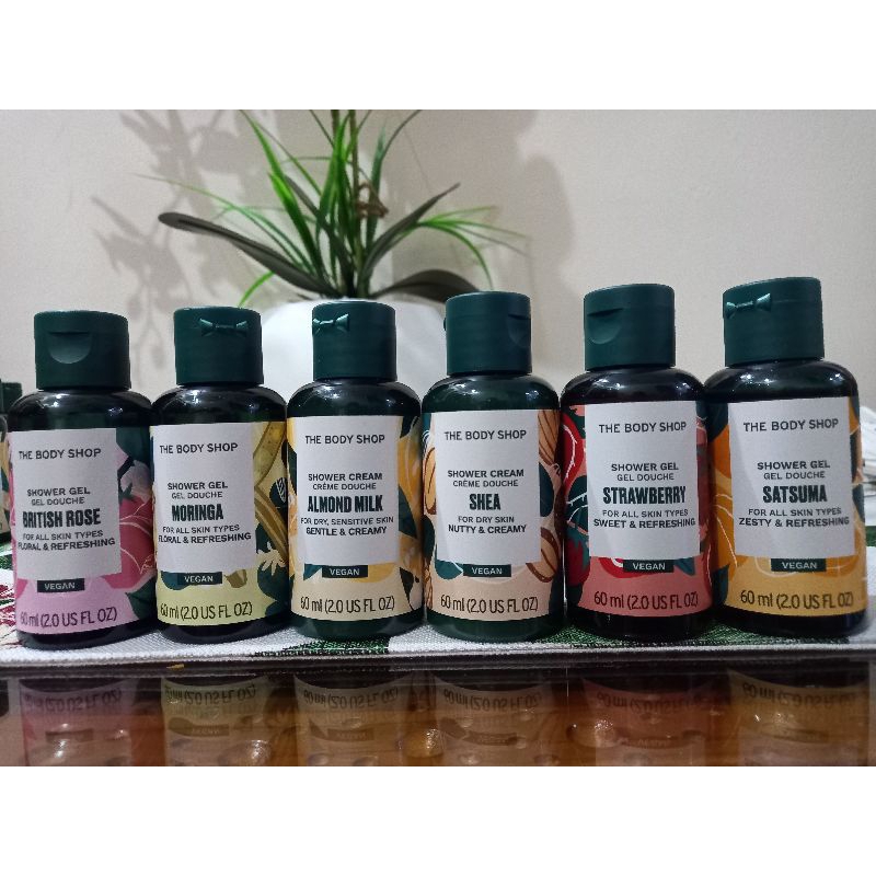 Jual Shower Gel/Sabun mandi 60ml (British Rose,Moringa dll) | Shopee ...