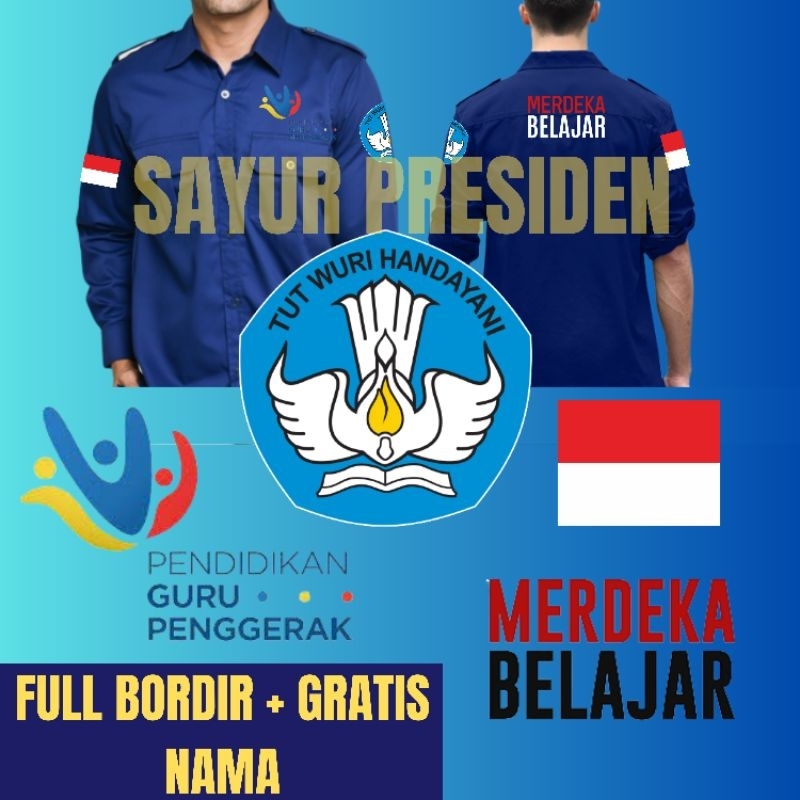 Jual seragam Merdeka Belajar Kemeja Merdeka belajar Baju Merdeka ...