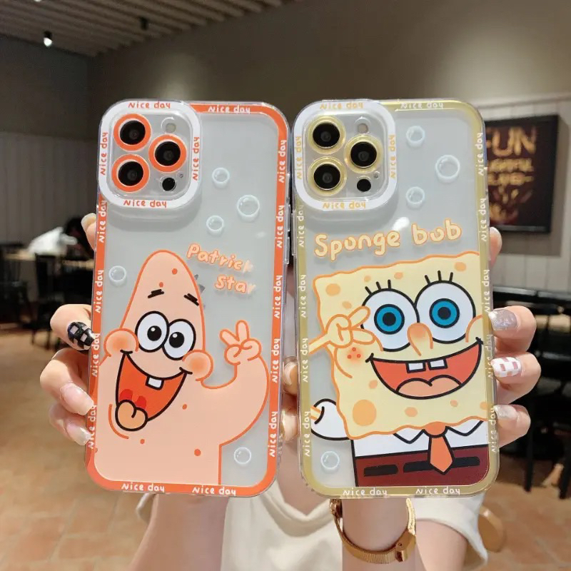 Jual SPONGEBOB & PATRICK STAR CASE IPHONE 13 PRO MAX 12 11 X XS XR XS ...