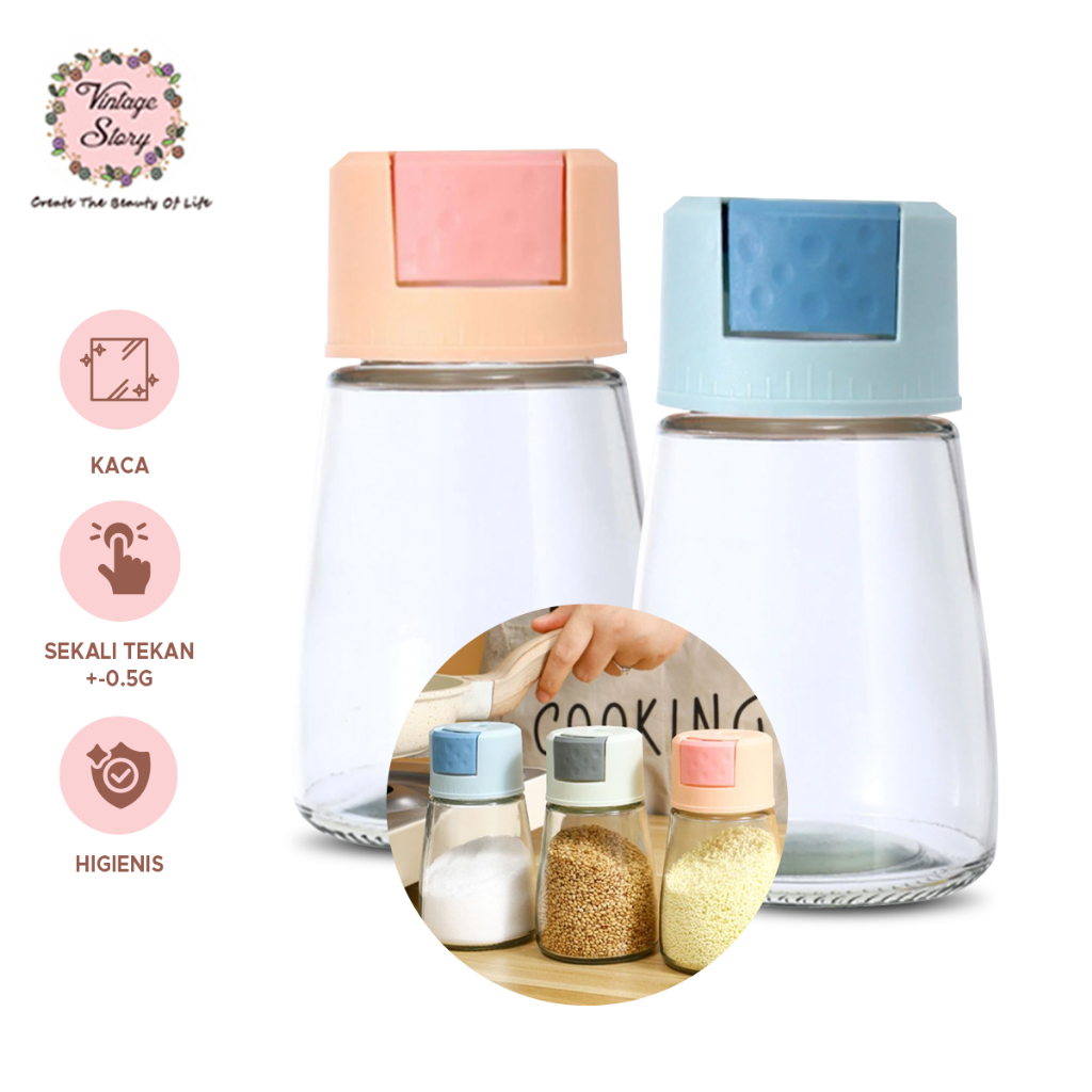 Jual Botol Bumbu Dapur Garam Gula Tekan Otomatis Spices Dispenser ...