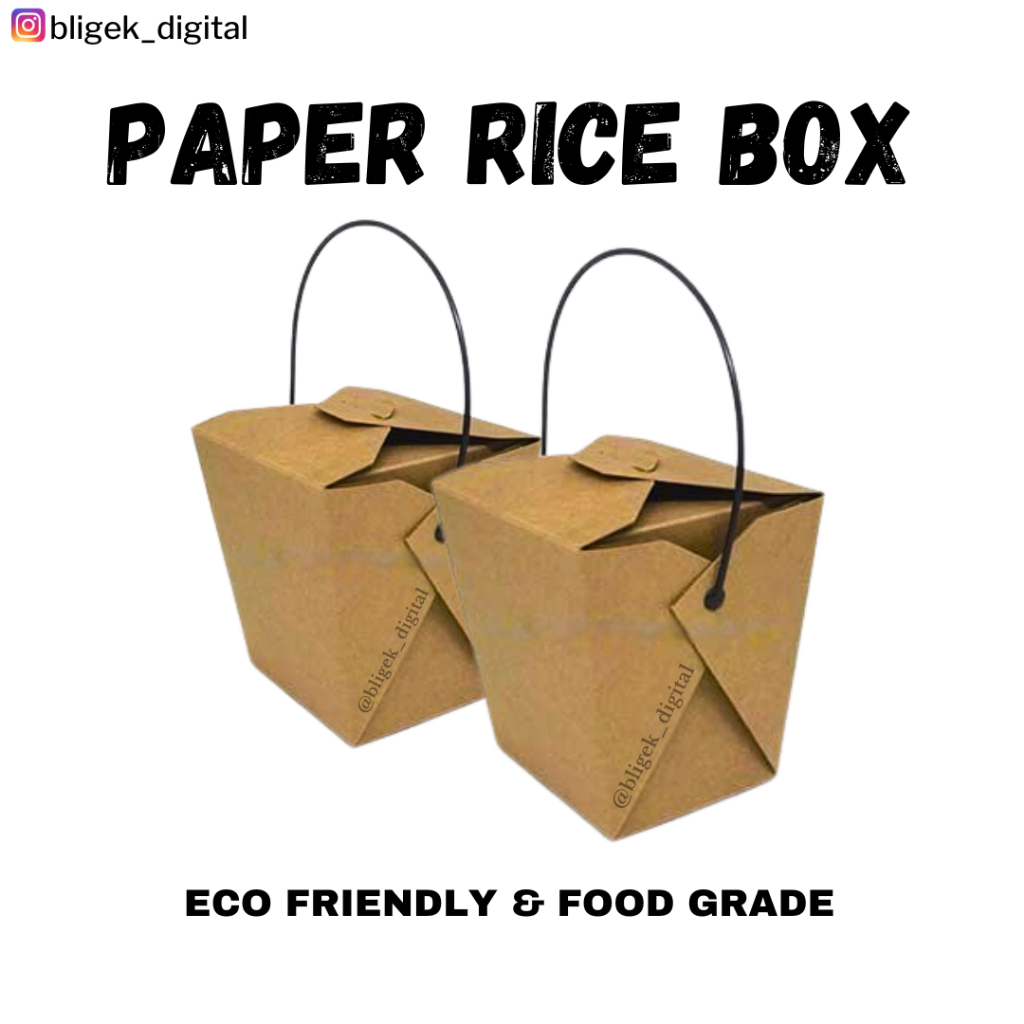 Jual Paper Rice Box Coklat 26 oz (isi 10 pcs) | Shopee Indonesia
