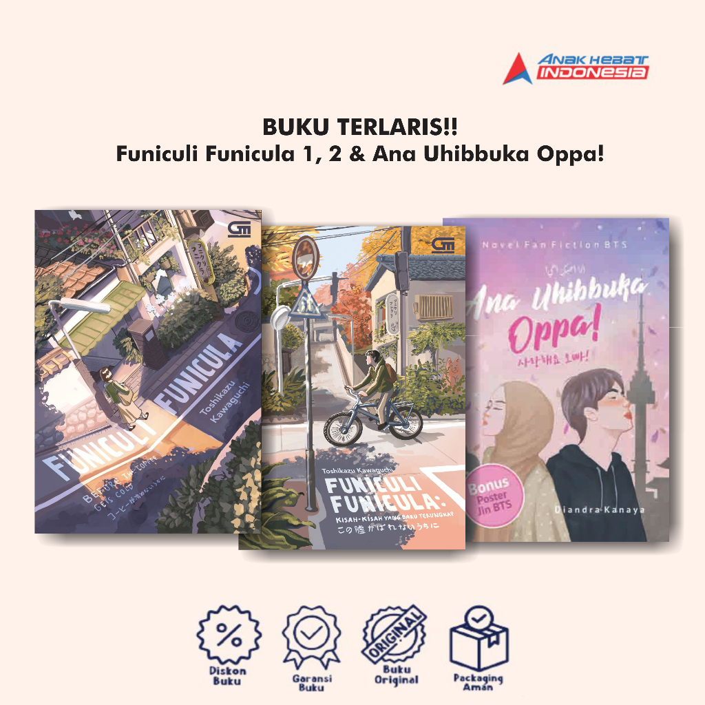 Jual Buku Funiculi Funicula 1, 2 & Ana Uhibbuka Oppa! - Anak Hebat ...
