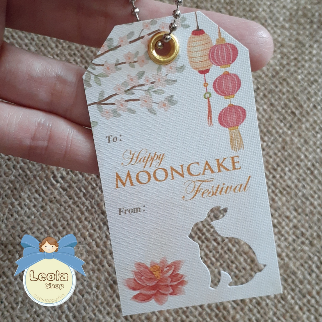 Jual Gift Hang Tag MOONCAKE Festival Lampion/Kartu Ucapan Mid Autumn ...