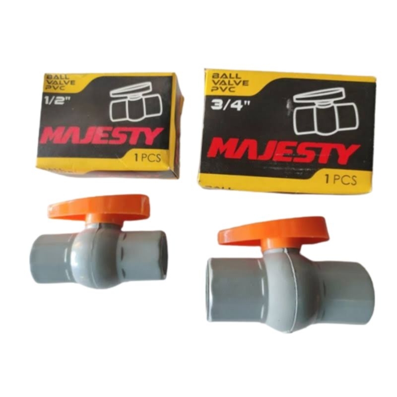 Jual ballvalve Valve PVC/Stop Kran PVC 1/2 inch 3/4 inch Majesty | Shopee Indonesia