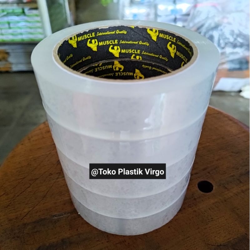 Jual Isolasi Selotip Bening 1"inch - 24MM x 90Y - Merk Muscle Tape ...