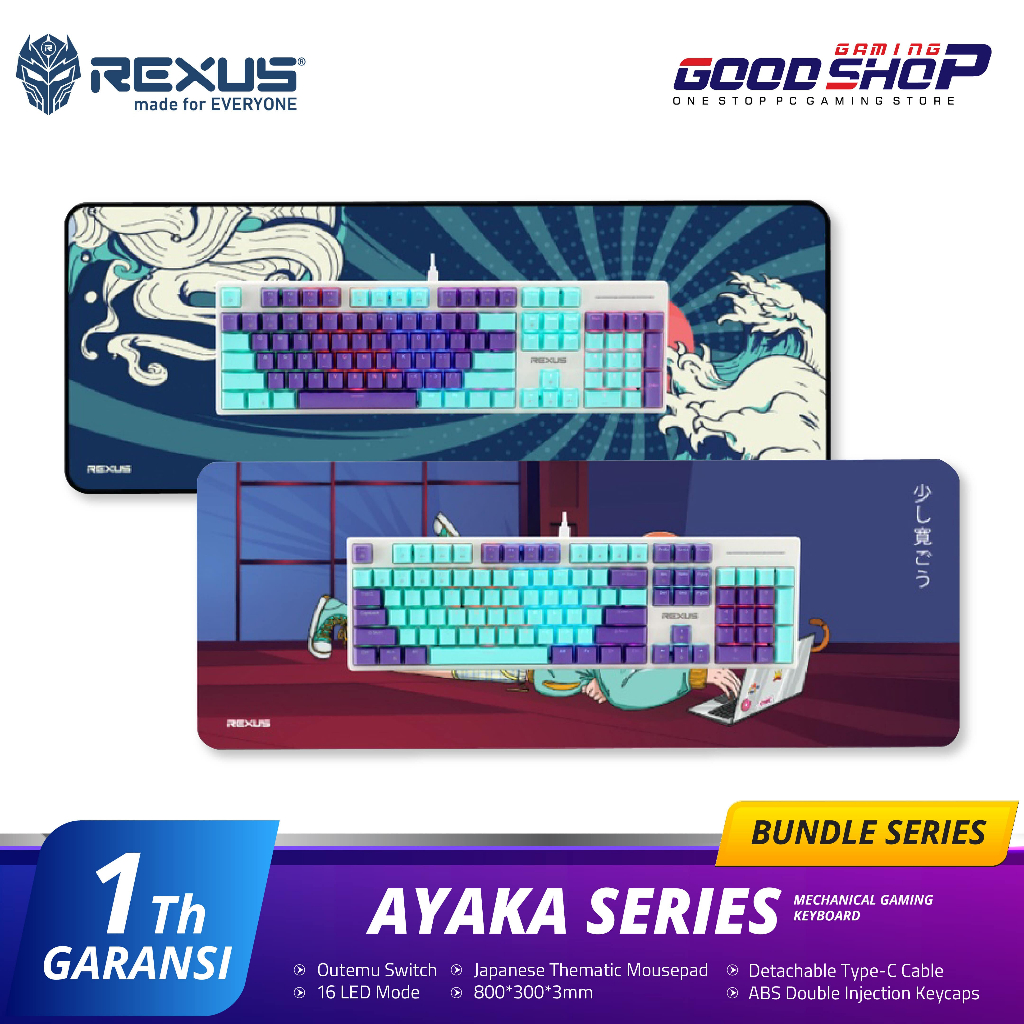 Jual Rexus Keyboard Mousepad AYAKA Series Full Size | Shopee Indonesia