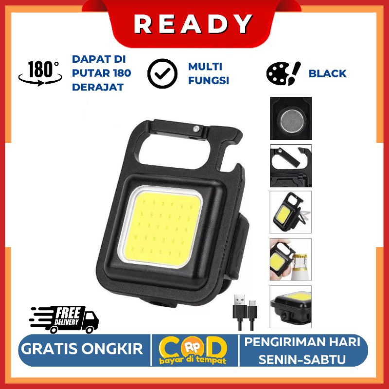 Jual Mini Senter COB Rechargeable Keychain Led Senter Saku Portabel ...