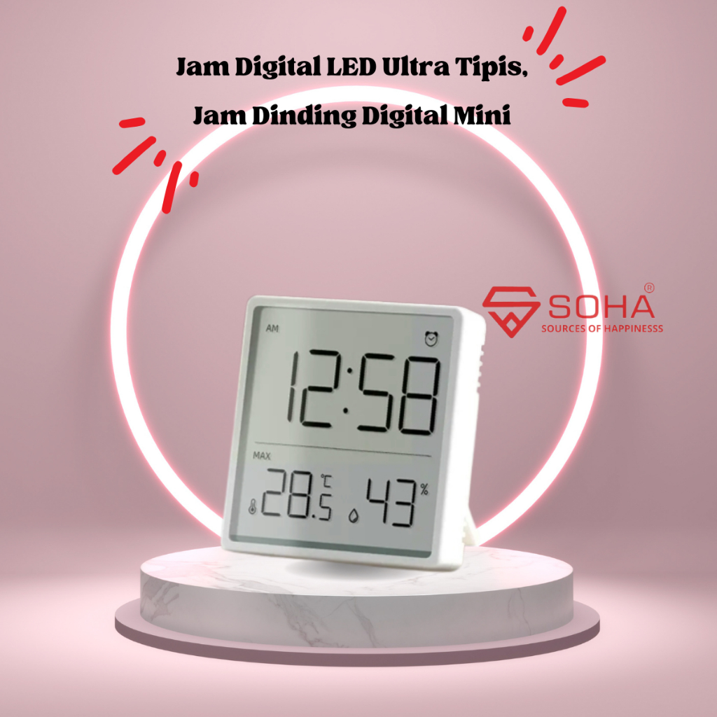 Jual JD-8218 Jam Alarm Digital Mini, Jam Lucu Elegan & Tempel Dinding ...