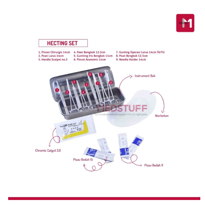 Jual Hecting Set / Alat Bedah Minor Set / Instrumen Operasi | Shopee ...