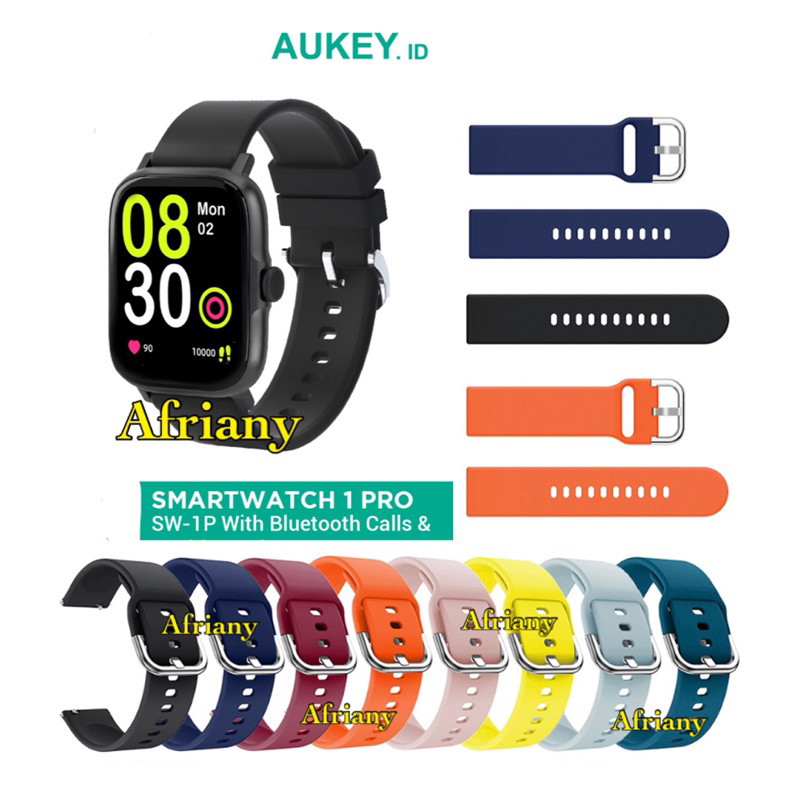 Jual Strap Smartwatch Aukey SW-1P / Aukey SW-1S Tali Jam Rubber ...