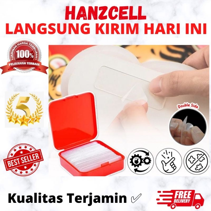Jual Sticker Double Tape Gel 2 Sisi 1 Box Isi 60 pcs Isolasi Bening/ Stiker Perekat Dinding ...