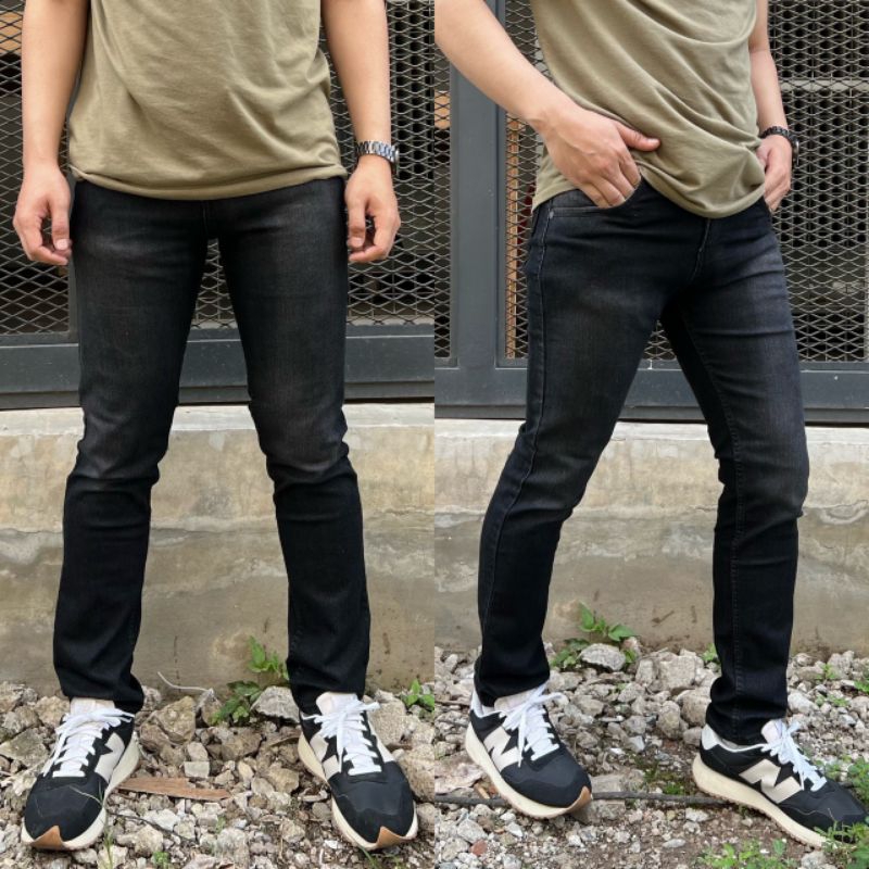 Jual Celana Jeans Pria Hitam Authentic Skinny Slimfit / Celana Jeans ...