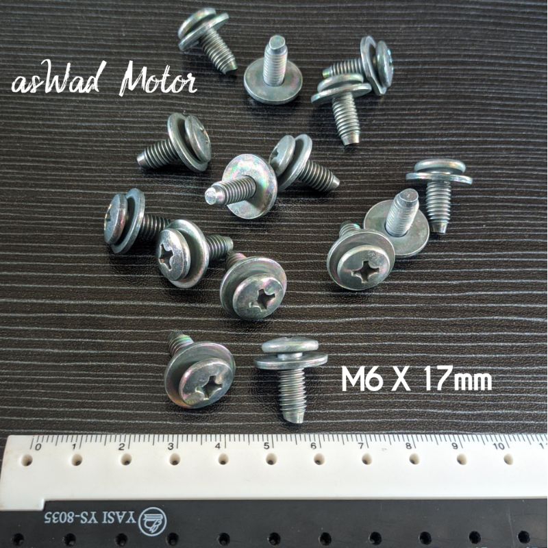 Jual Baut Body Yamaha Hijau + Ring / Baut body M6 x 17mm | Shopee Indonesia
