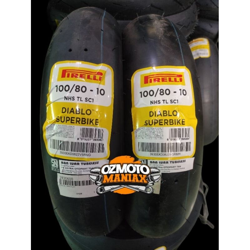 Jual Paket Ban Pirelli Diablo Superbike 100/80-10 (Ban Soft MiniGP ...