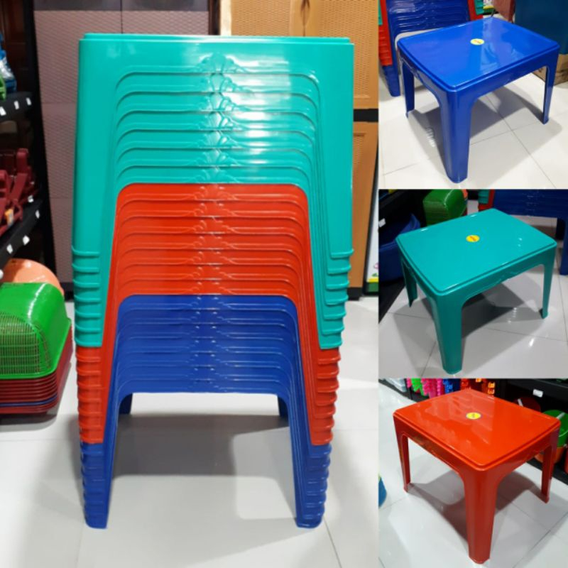 Jual Meja Plastik Petak Persegi Kecil Phylia 811 Maroon AS Warna ...