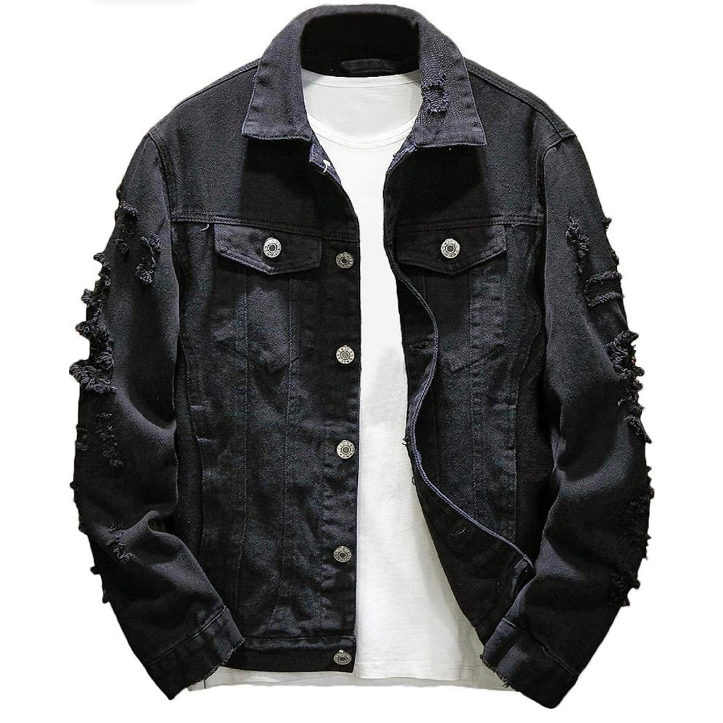 Jual MM.STORE JACKET JEANS PRIA POLOSAN ELEGAN SOBEK NEW COLECTION ...
