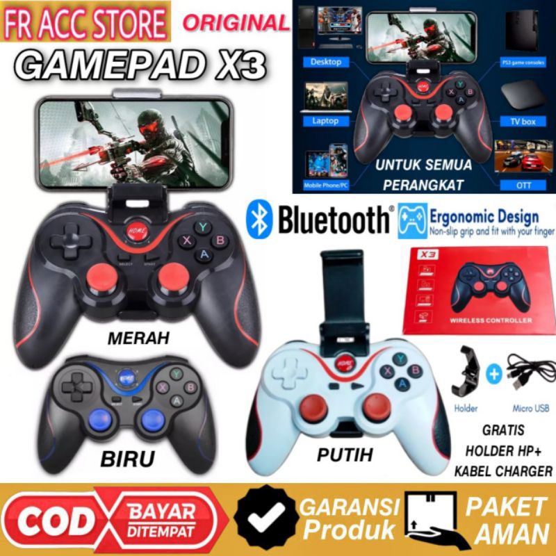 Jual Gamepad X3 / GAMEPAD T3 ORIGINAL GAMEPAD BLUETOOTH joystick ...
