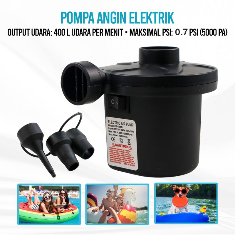 Jual Pompa Angin Listrik Electric Air Pump Untuk Kolam Renang Kasur Vakum Hisap 50W 240V Murah ...